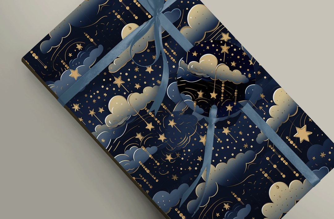 Magical Starry Night Wrapping Paper - Perfect for Any Occasion ...