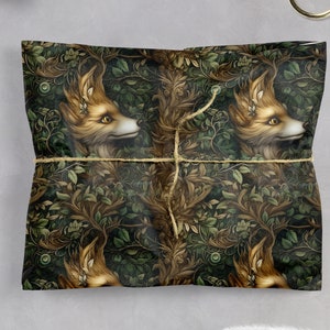 Hidden Red Fox Wrapping Paper, Mythology Witchcraft, British Nature ...