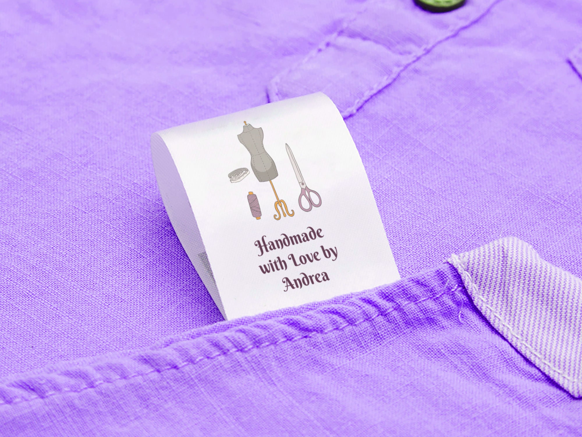 Care Labels Custom Printed Satin Tags With Your Logo Sew in - Etsy UK