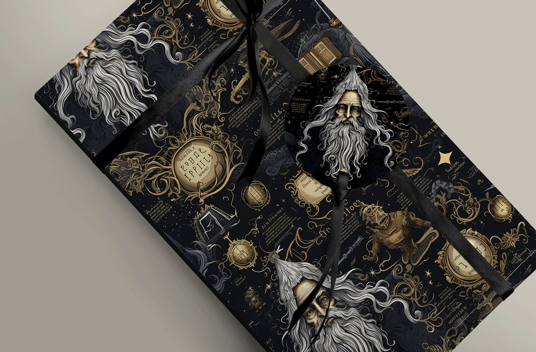 Magical Wizard Ephemera Wrapping Paper Set - Perfect for Spellbinding ...