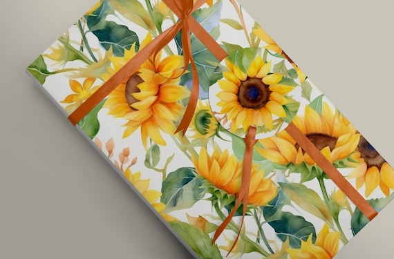 Sunflowers Luxury Gift Wrap Wrapping Paper and Tissue Paper Sheets Perfect for Gifts for Her Birthday BF Gift or That Special Wedding. Etsy UK