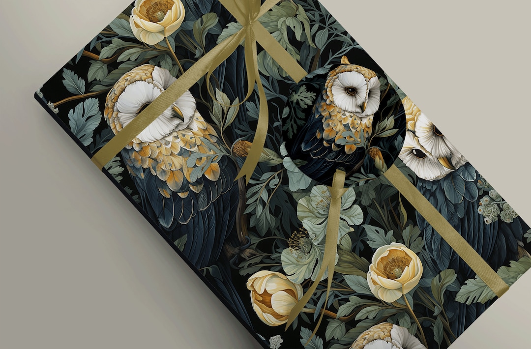 Barn Owls in the Woods Luxury Wrapping Paper Wedding or Birthday ...