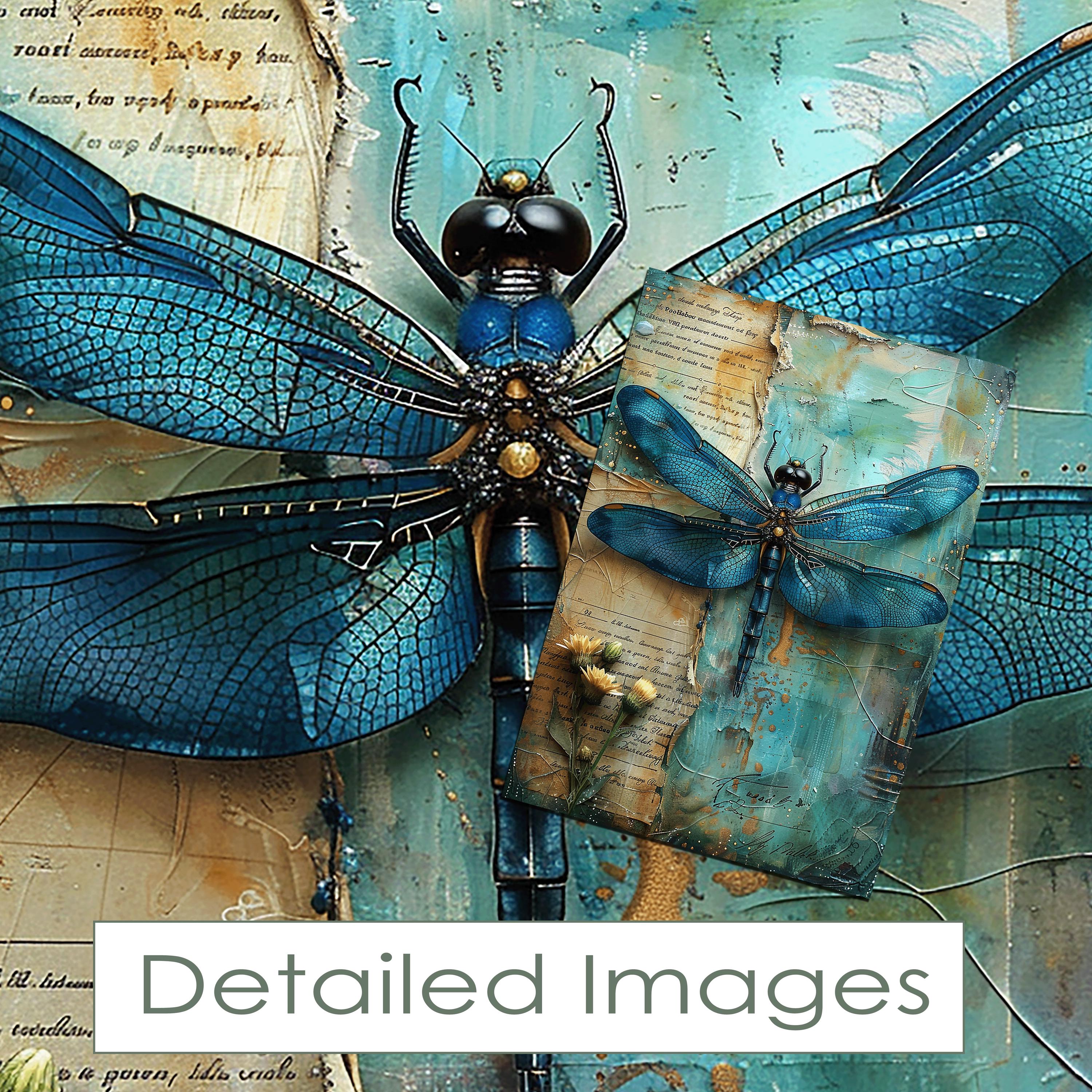 Unique Blue Dragonfly Design Decoupage Tissue Paper for Crafting 19gsm ...