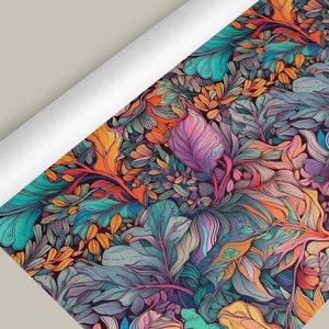 Boho Psychedelic Wrapping Paper Pastel 1960's Art Deco for Mum Garden ...