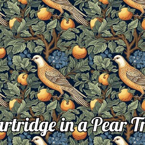 Whimsical Partridge in a Pear Tree Christmas Gift Wrap - Make Your ...