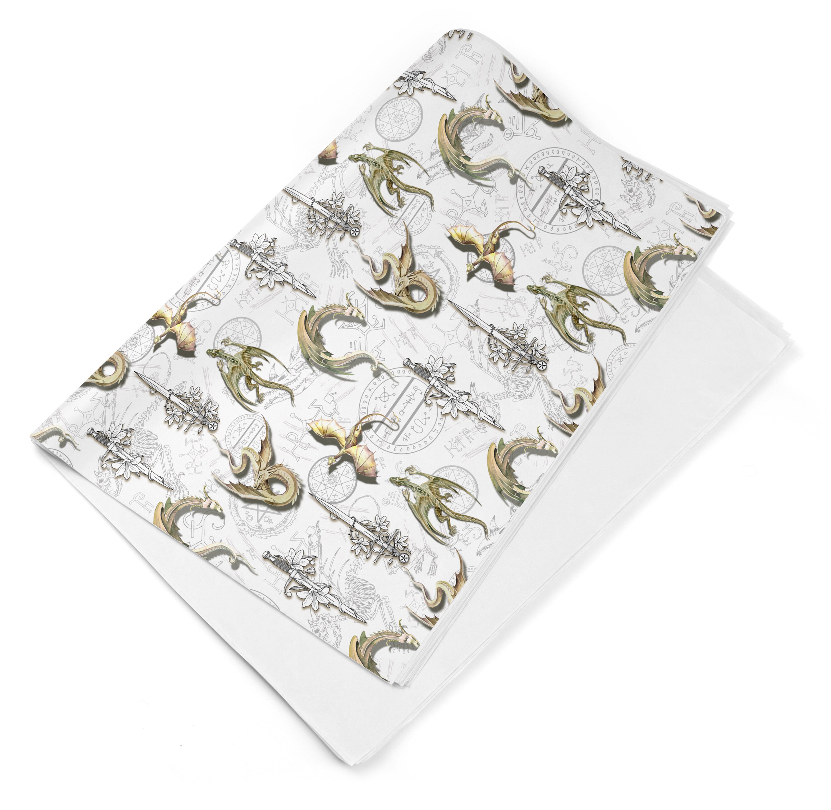 Luxury Baby Dragon Gift Wrap, Wrapping Paper and Tissue Paper Sheets ...