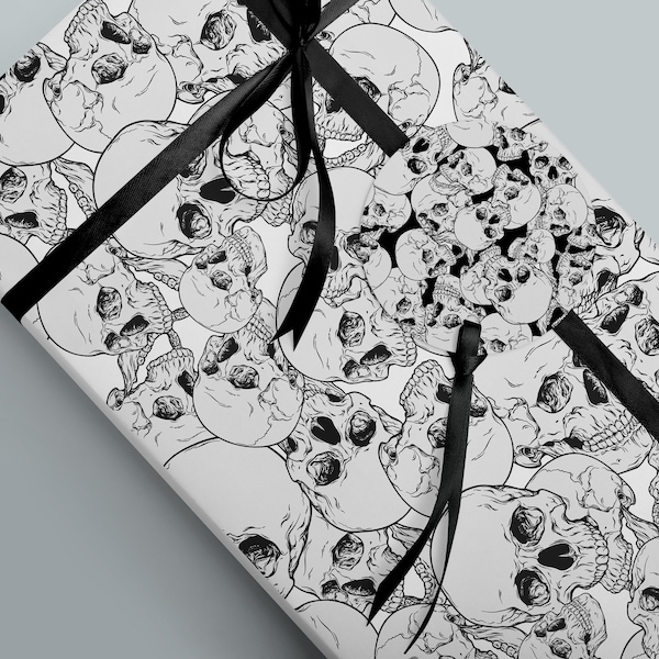 Skull Wrapping Paper - Etsy