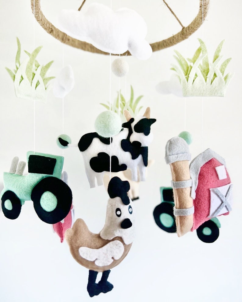 Baby Mobile for a Farm Nursery Baby Mobile With Farm Animals - Etsy