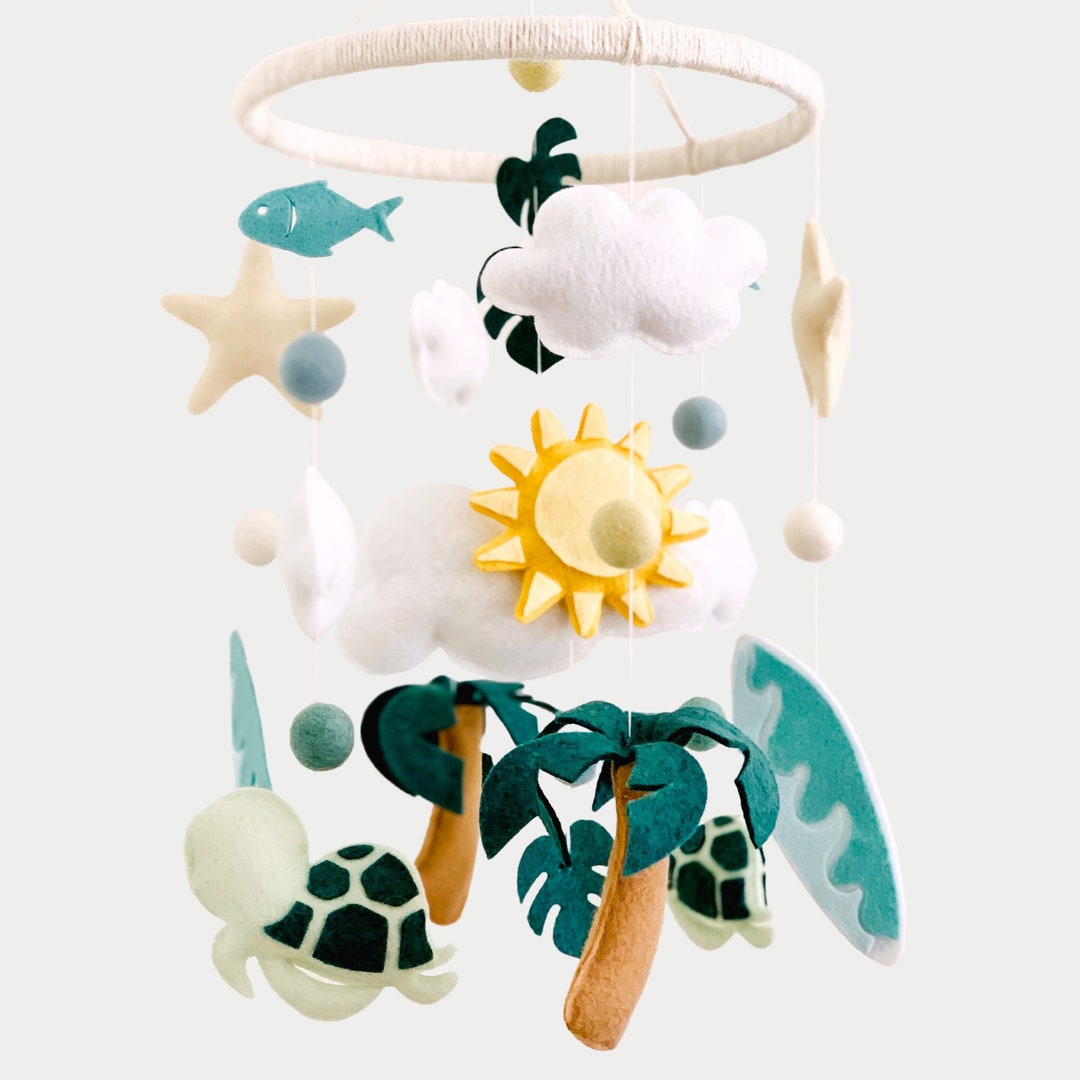 Tropical Baby Mobile | Baby Mobile With Palm Trees | Surfing Nursery ...