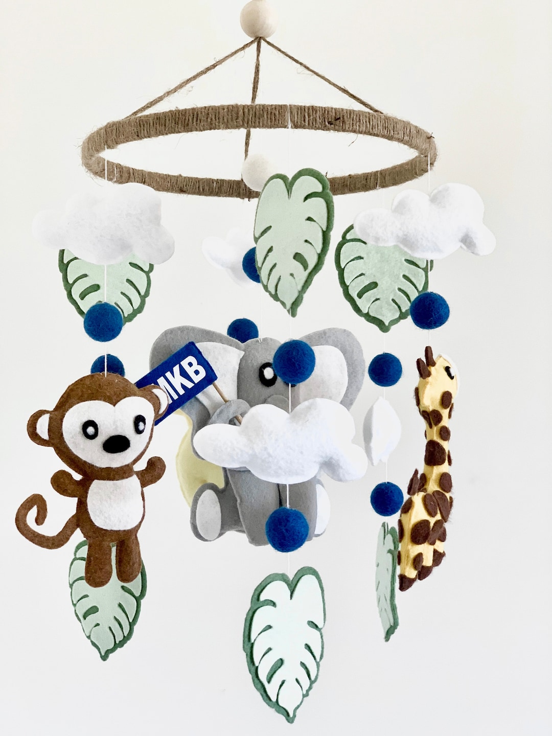 Jungle Baby Mobile, Safari Animal Baby Mobile, Mobile With Elephant ...