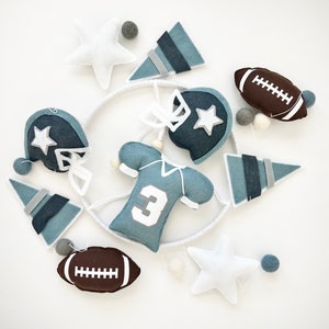 Football Baby Mobile | Sports Team Nursery Decor | Boy Nursery Decor ...