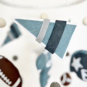 Football Baby Mobile | Sports Team Nursery Decor | Boy Nursery Decor ...