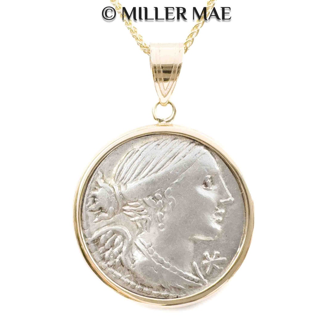 WINGED VICTORY 46 B.C. Ancient Roman Coin Pendant Necklace - Etsy