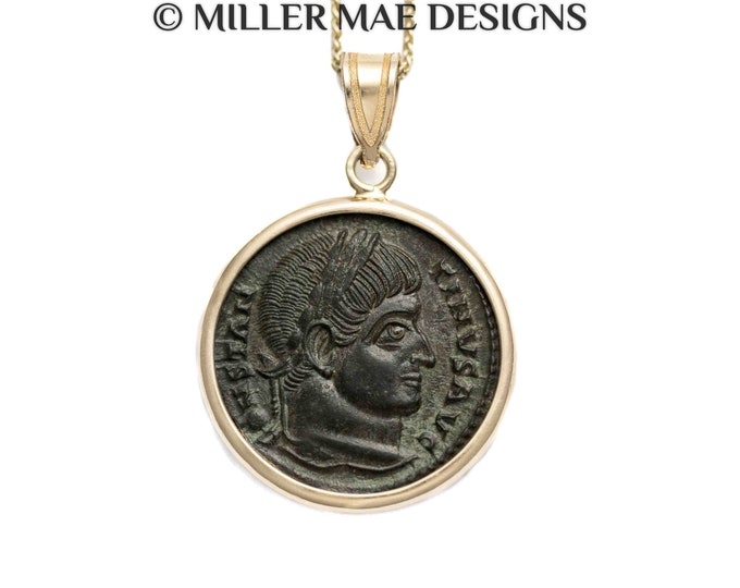 CONSTANTINE THE GREAT 306-337 A.D. Ancient Roman Coin Pendant Necklace ...