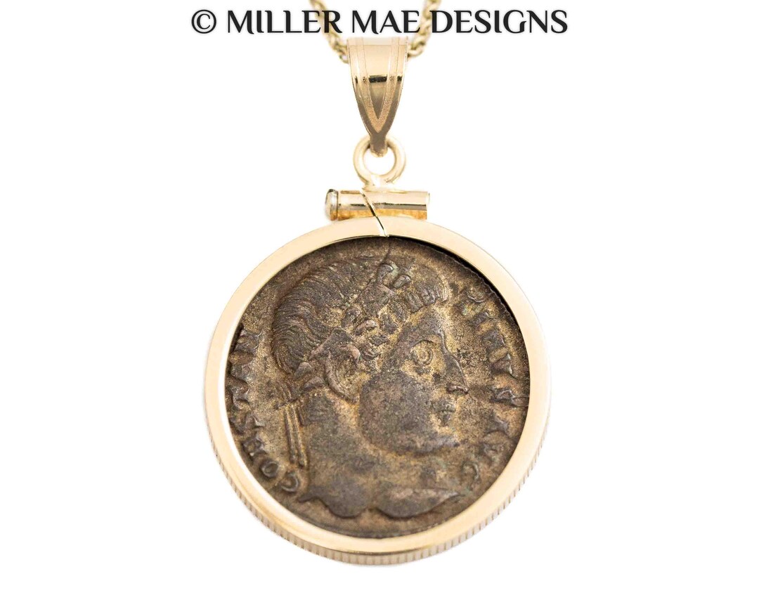 CONSTANTINE THE GREAT (306-337 A.D.) Ancient Roman Coin Pendant ...