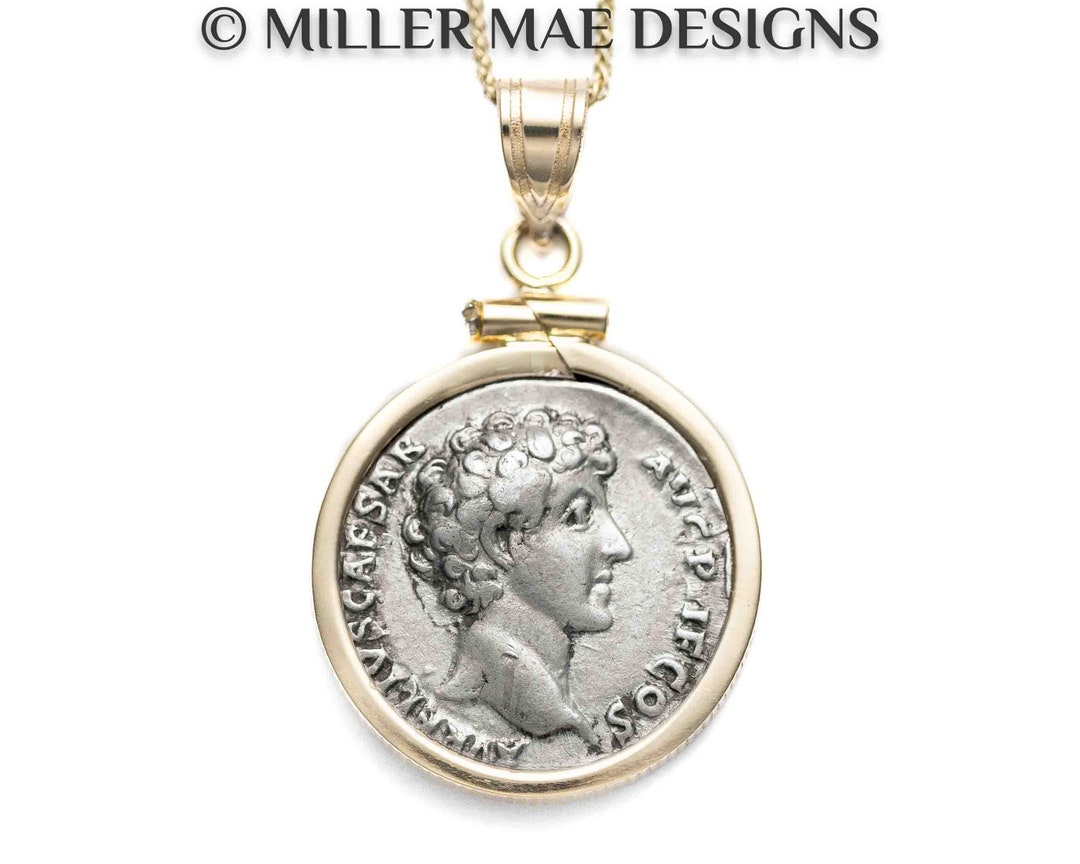 MARCUS AURELIUS/PIUS 138-161 A.D. Ancient Roman Coin Pendant Necklace ...