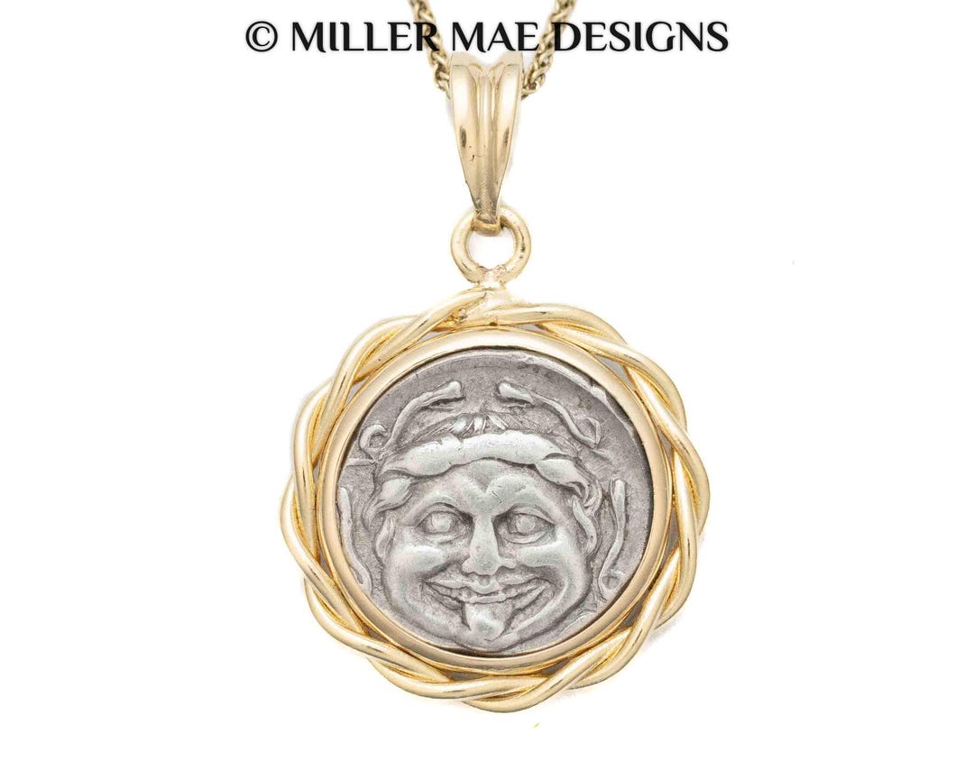 MEDUSA (400-301 B.C.) Ancient Greek Coin Pendant Necklace | Gorgon Coin ...