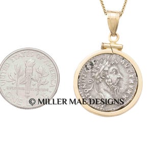 MARCUS AURELIUS (161-180 A.D.) Ancient Roman Coin Pendant Necklace ...