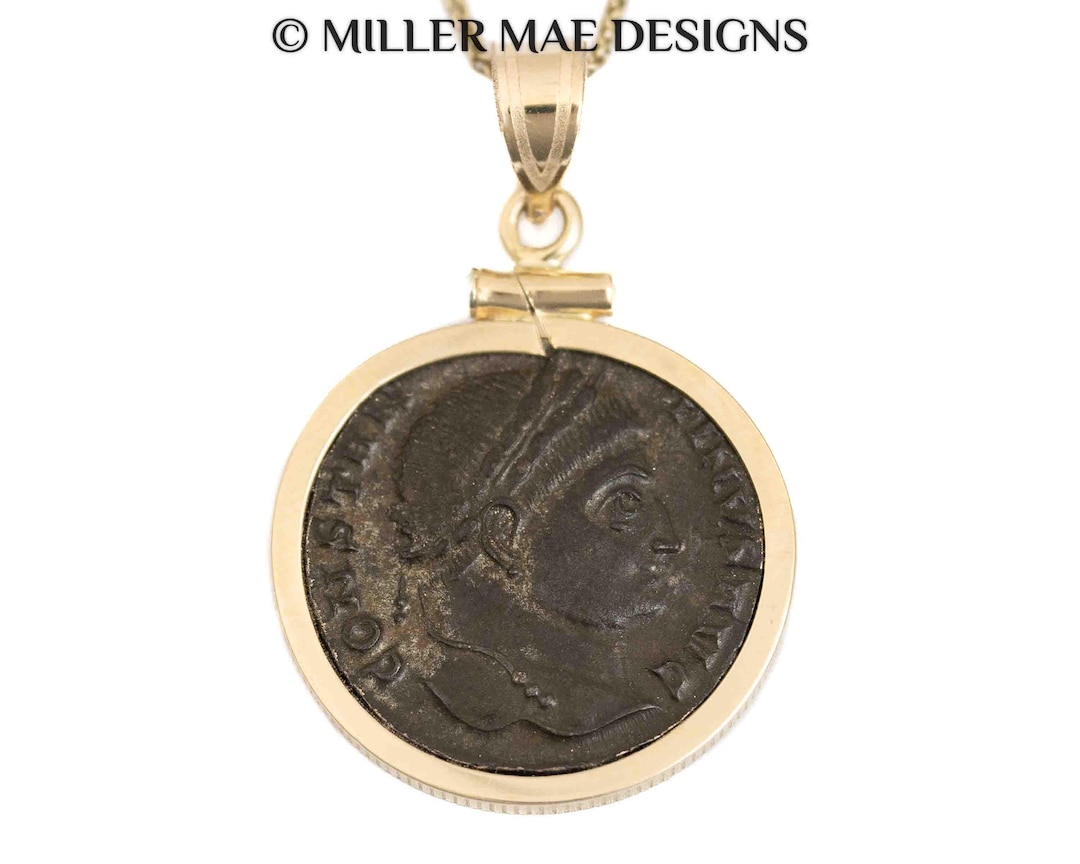 CONSTANTINE THE GREAT (306-337 A.D.) Ancient Roman Coin Pendant ...