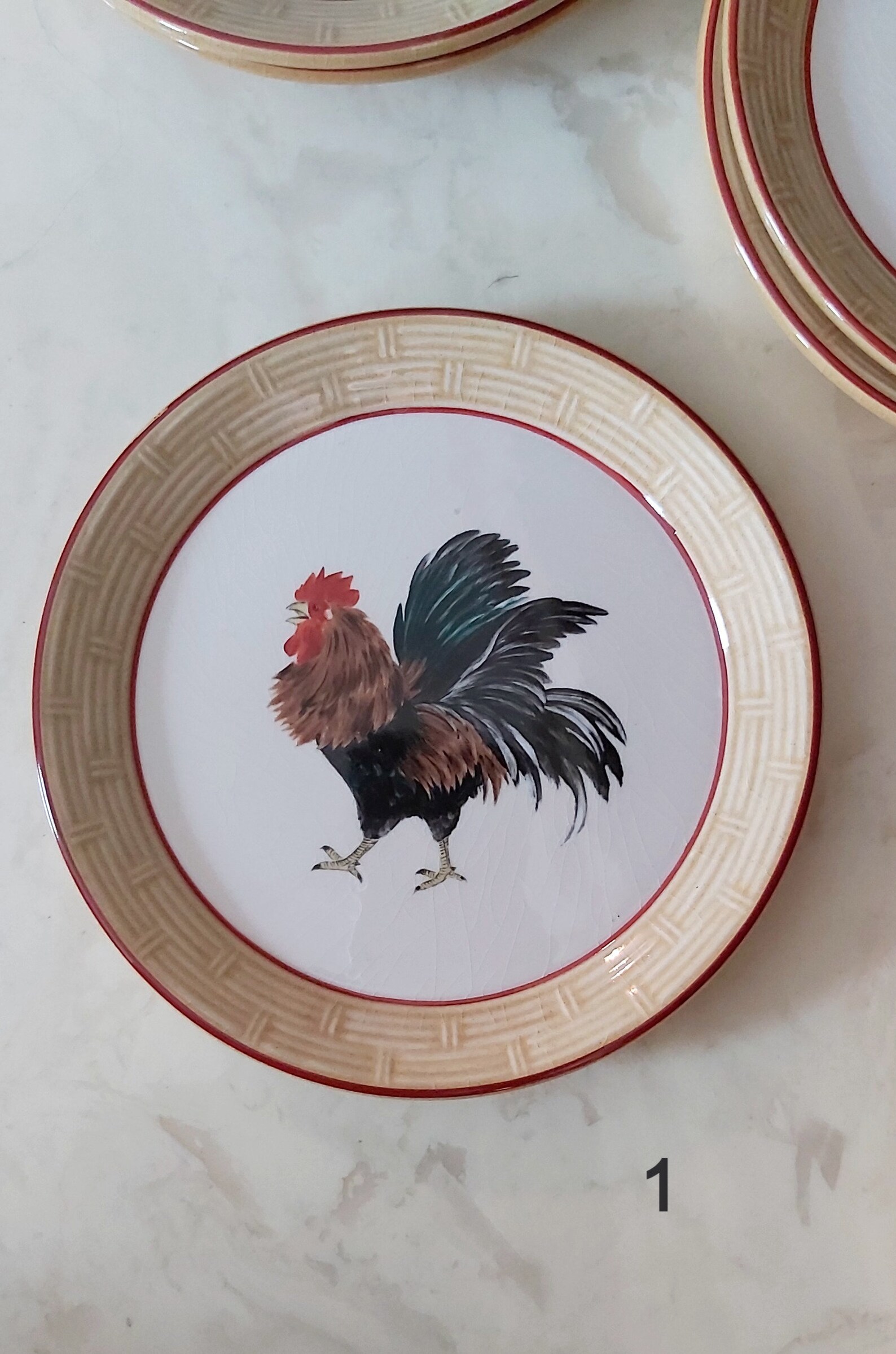 French Country Rooster Plates | French Country Plates | Niderviller ...