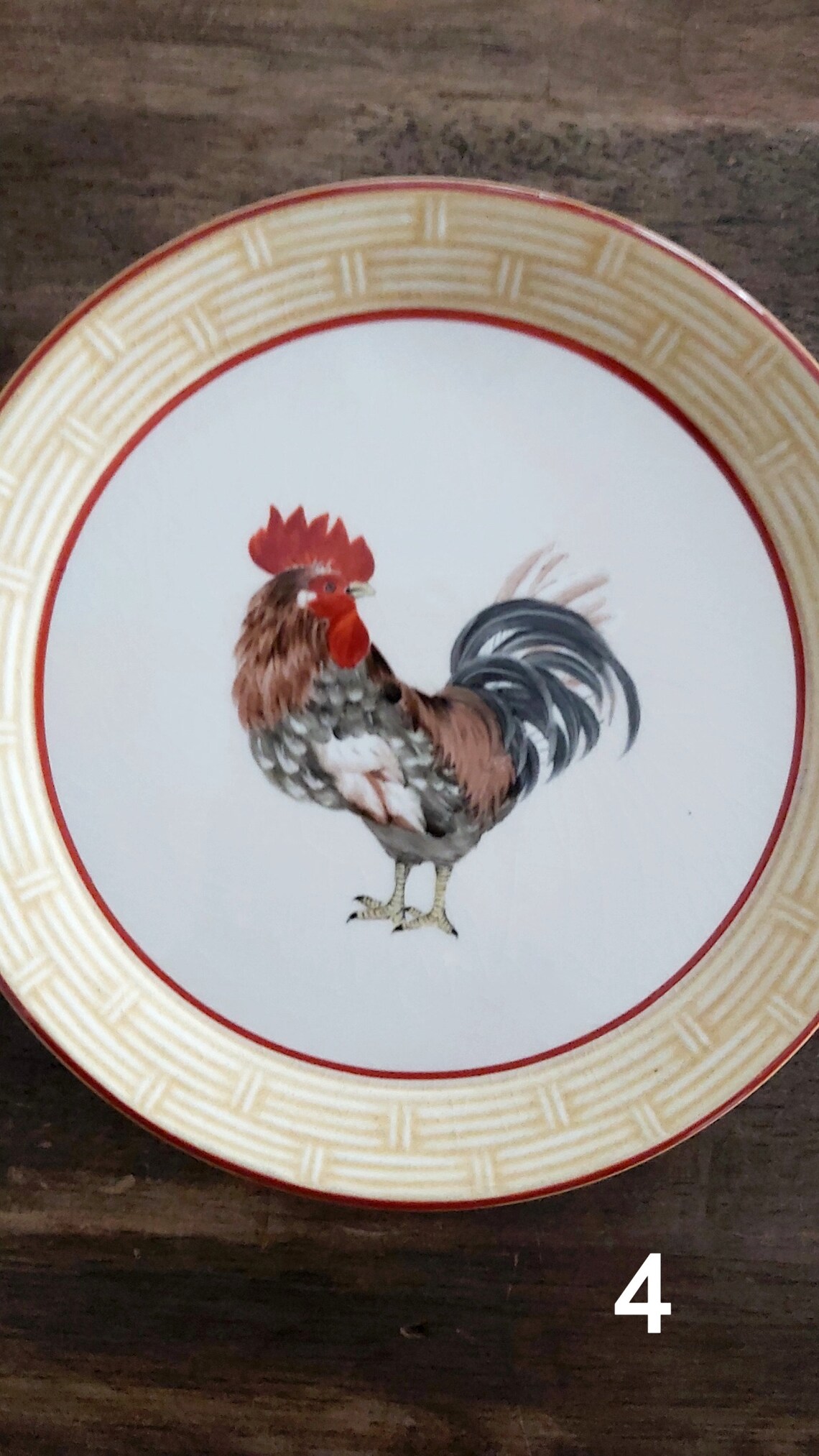 French Country Rooster Plates French Country Plates - Etsy