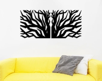 Branch 4 Panels Metal Wall Arttree of - Etsy Canada
