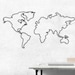 Metal World Map Wall Art, Metal Wall Art, Unique Metal Wall Art, Map ...