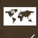White Metal World Map Magnetic Board - Steel Map of the World Wall Art ...