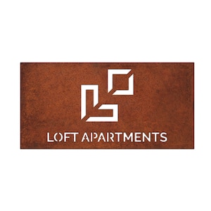 Corten Steel Logo Signboard, Rusted Metal Logo Board, Custom Logo ...