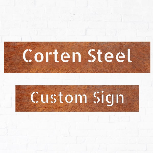 Corten Address Sign - Etsy