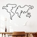 Metal World Map Wall Art, Abstract Metal World Map, Bubble Metal Map ...
