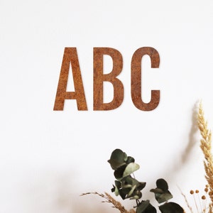 Custom Corten Steel Letters, Numbers - Rusted Steel Numbers - Rusted ...