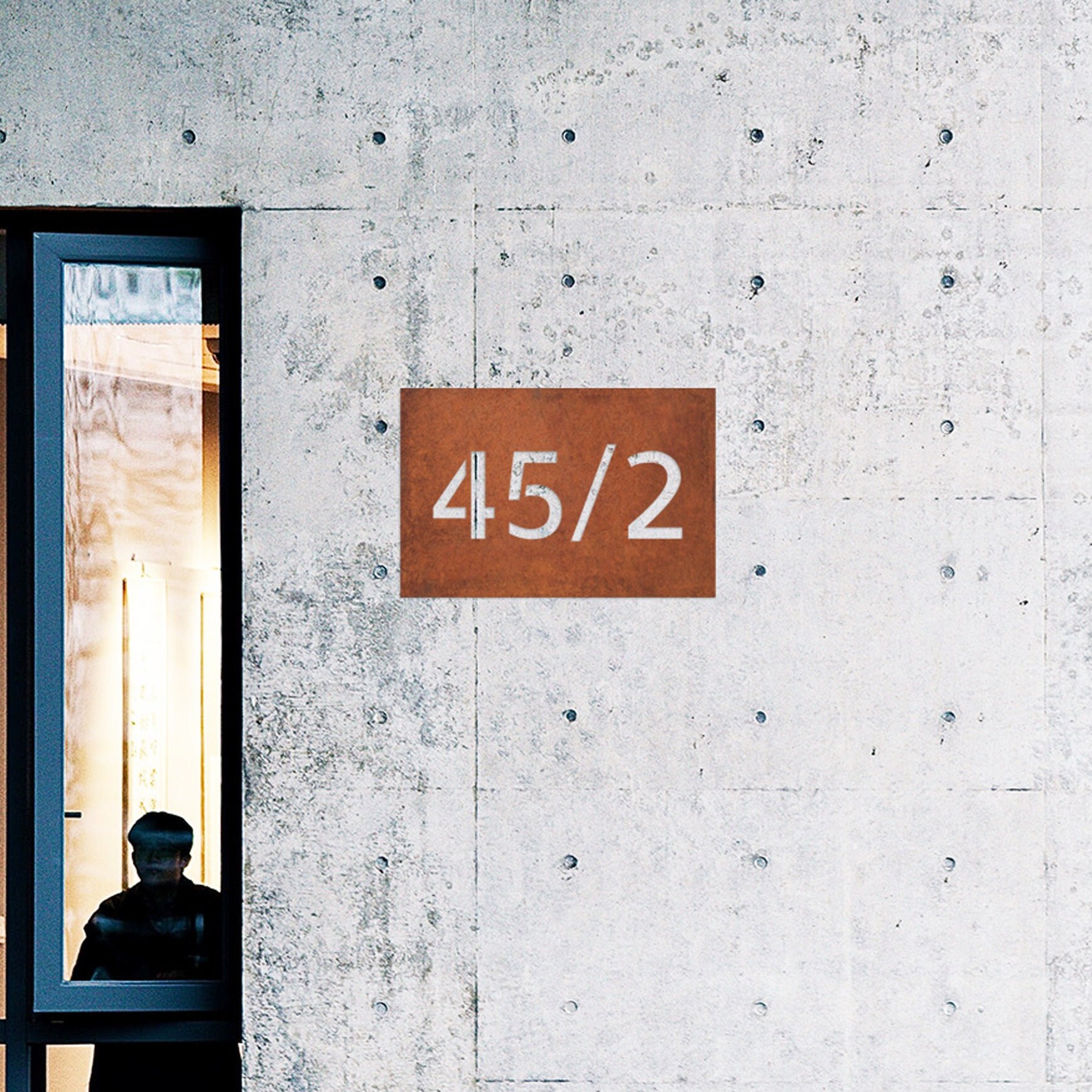 Custom Corten Steel Signs - Rusted Steel Signboard - Corten Address ...