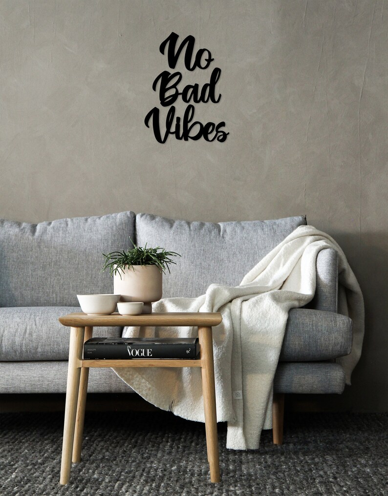 Metal Sign No Bad Vibes Metal Letters Custom Metal Signs | Etsy