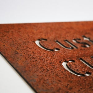 Corten Steel Custom Signs, House Address Street - Rusty House Number ...