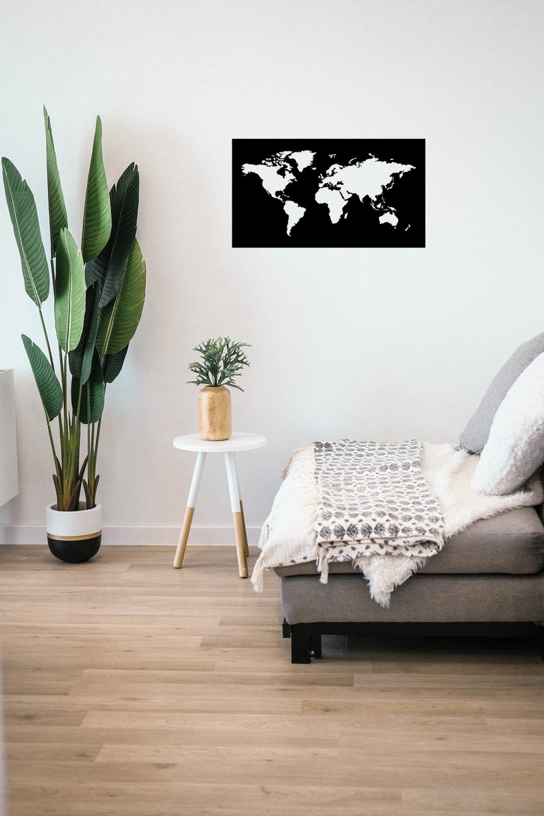 Metal World Map Magnetic Board for Travel Magnets Metal Map - Etsy
