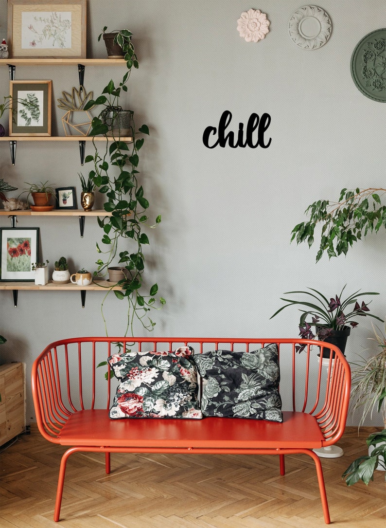 Metal Wall Art Sign Chill Chill Metal Letters Wall Art - Etsy