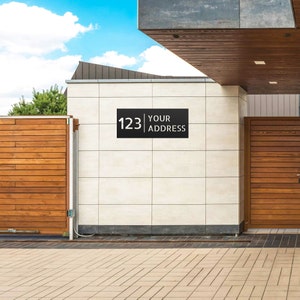 Metal Rectangular House Address Number Board Plaque, Steel House ...