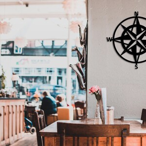Metal Wall North Star Compass, Metal Wall Art Compass, Nautical Compass ...