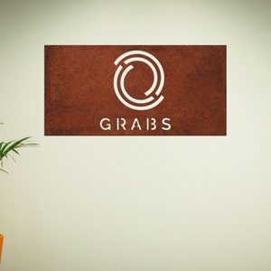 Corten Steel Logo Signboard, Rusted Metal Logo Board, Custom Logo ...