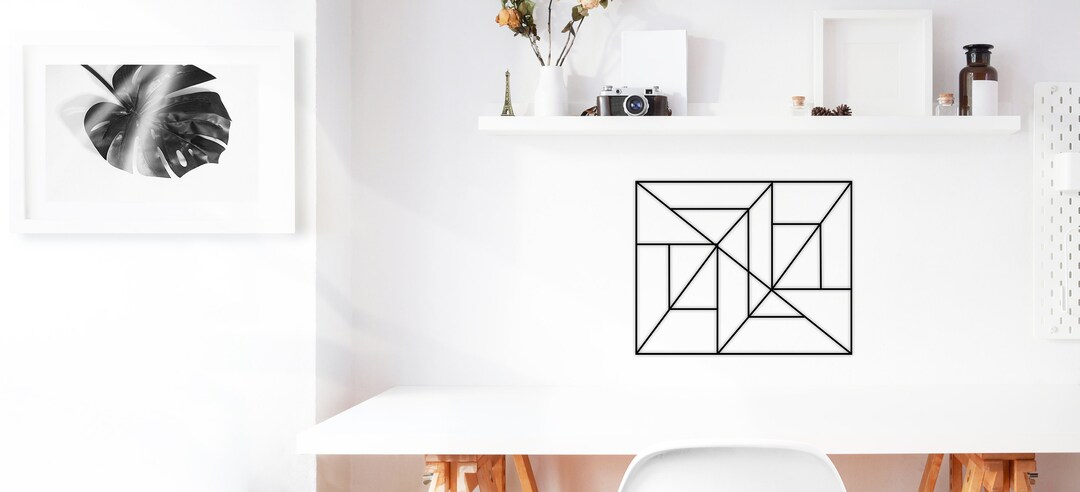 Geometric Noticeboard, Mood Board, Metal Magnet Board, Pinboard, Metal ...