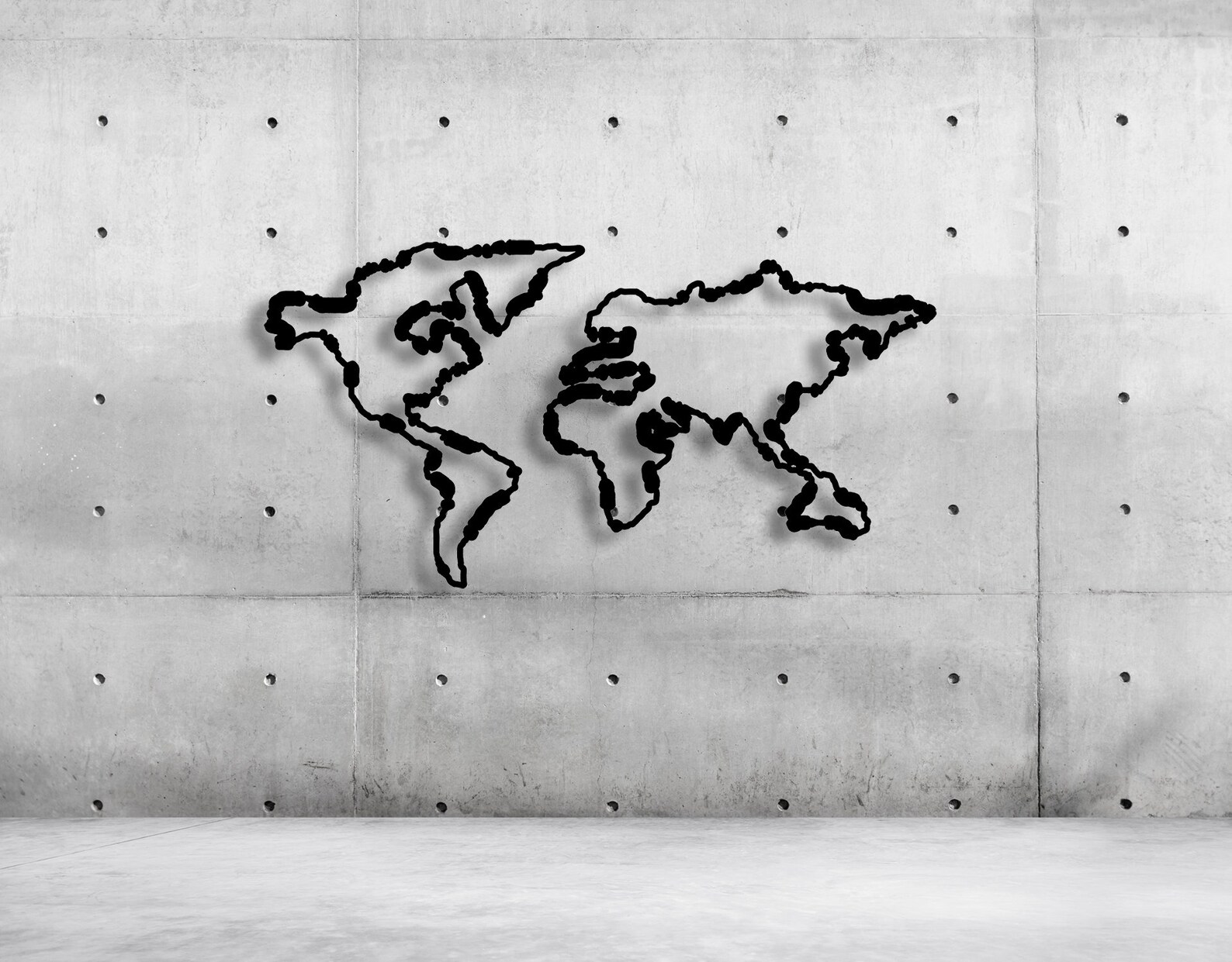 Metal Wall Art World Map Metal Wall Decor Iron World Map - Etsy