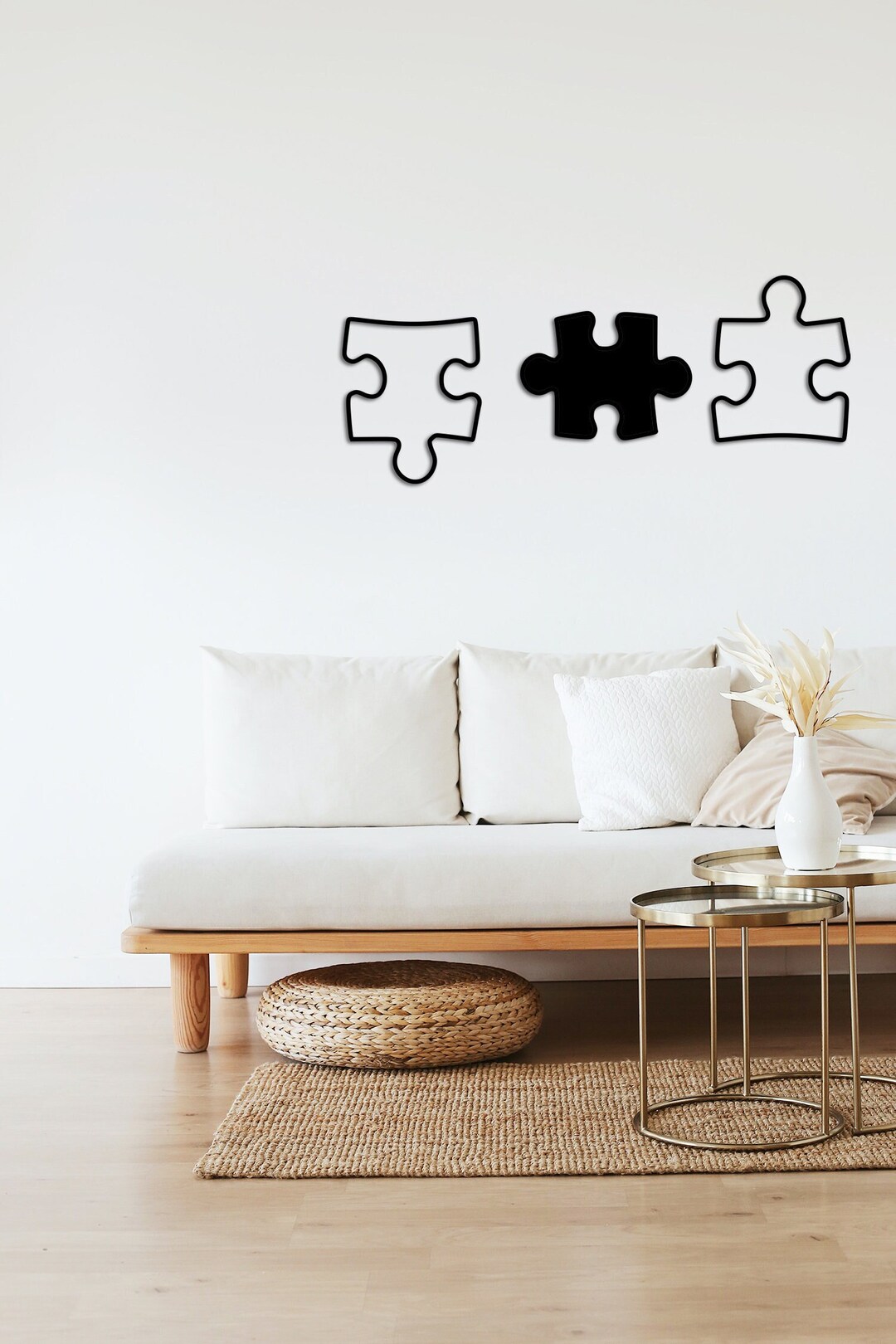 Metal Wall Art Triptych Puzzle, Three Piece Wall Art Puzzle, Kids Room ...