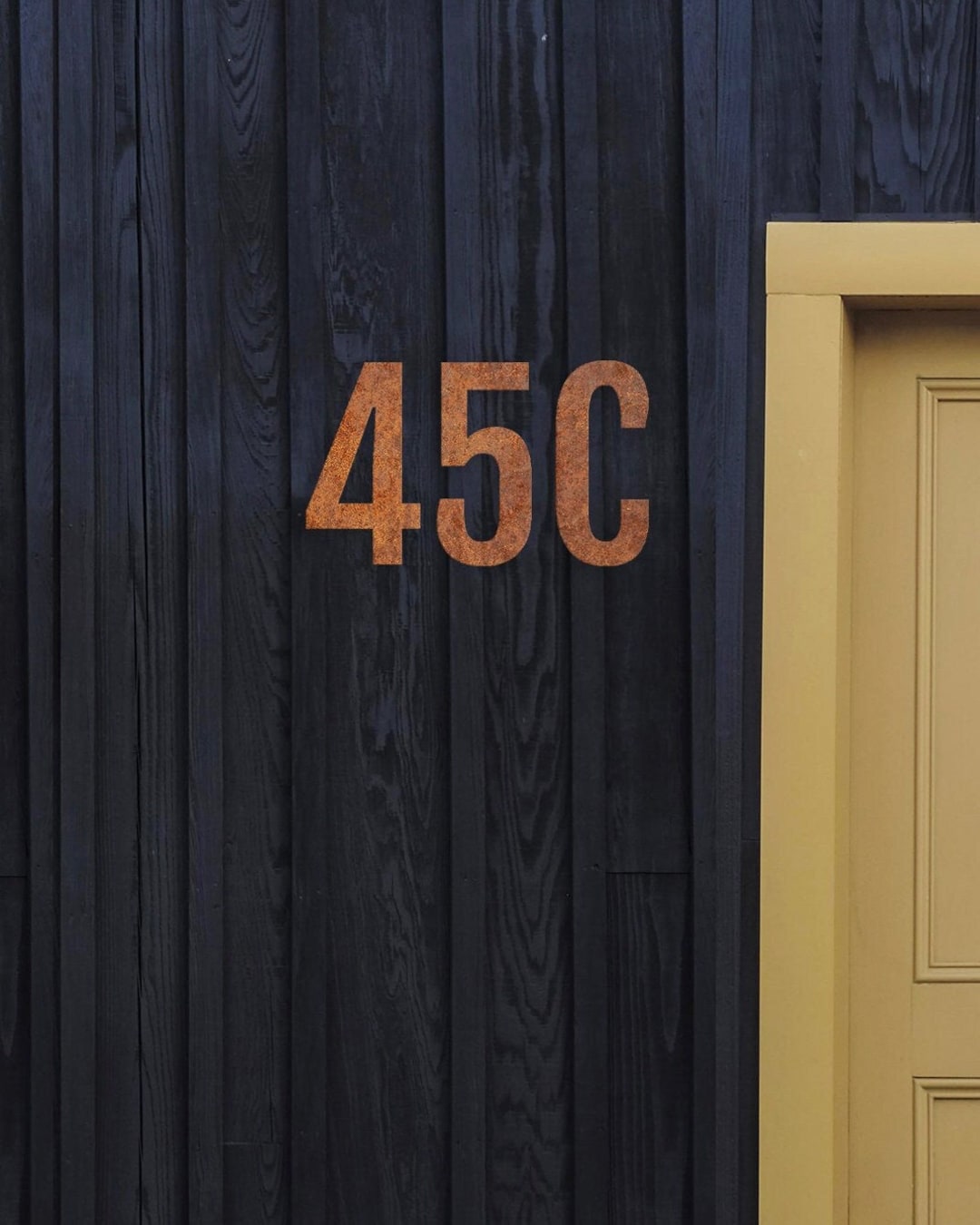 Custom Rusted Corten Steel Letters & Numbers - Modern Signage - Etsy