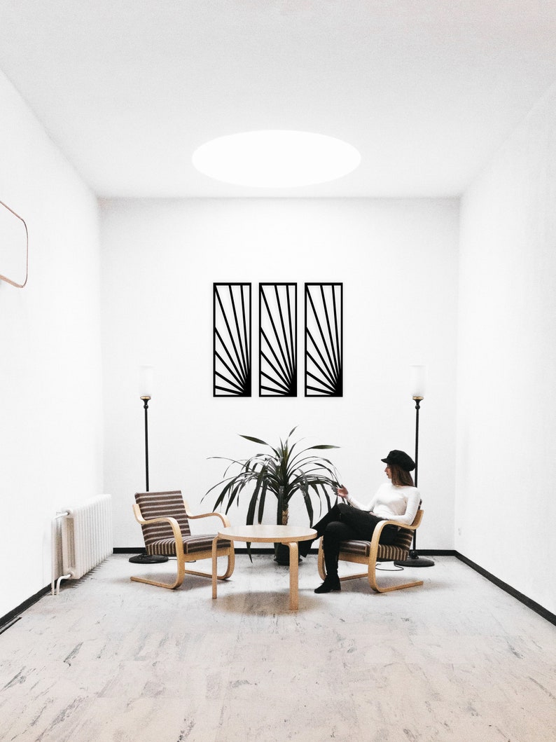 Metal Wall Art Triptych Panels Steel Triptychon Wall Art - Etsy