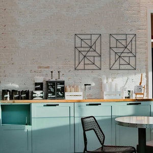 Geometric Noticeboard, Mood Board, Metal Magnet Board, Pinboard, Metal ...