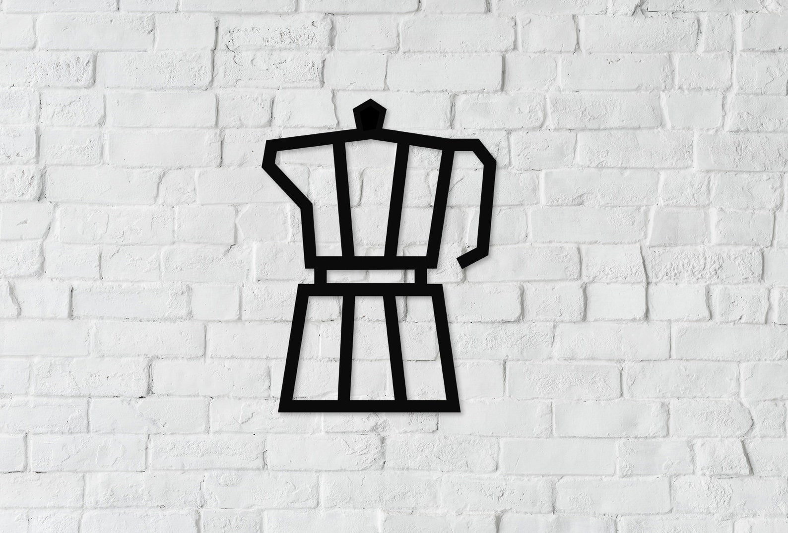 Metal Mokka Pot Wall Art: Matte Black Coffee Decor - Etsy