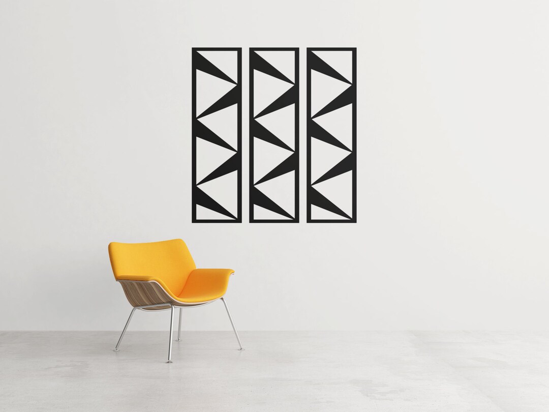 Metal Wall Art Triptych Panel, Metal Wall Panel, Decorative Triptych ...