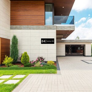 Metal Rectangular House Address Number Board Plaque, Steel House ...