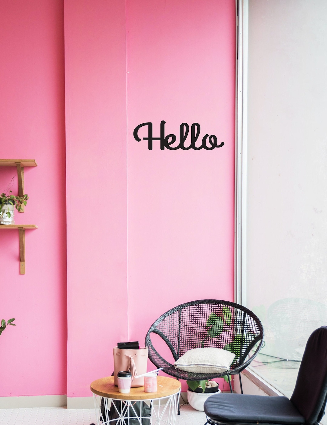 Hello Handwritten Metal Sign Wall Art - Hello Metal Wall Art Letters ...